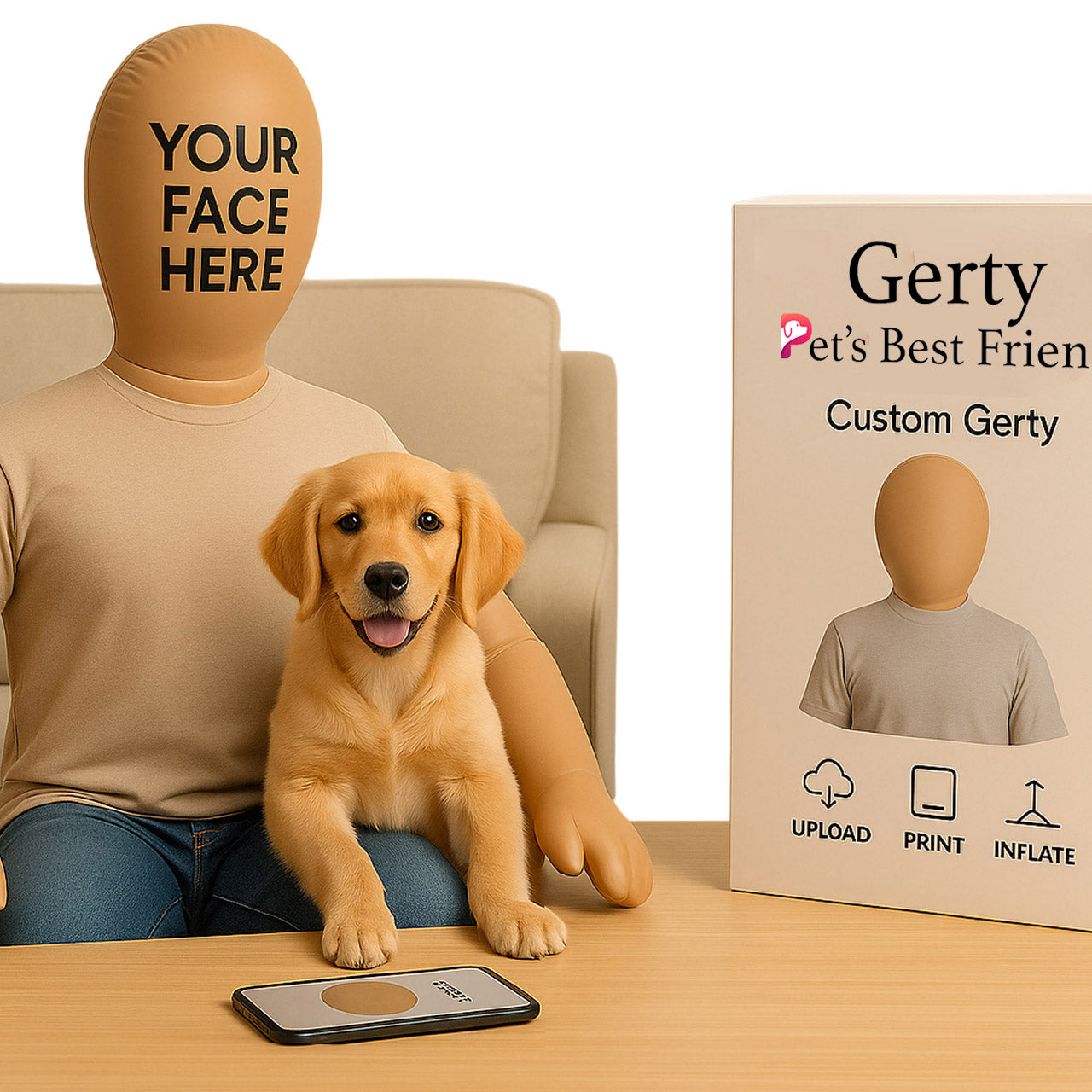 Gerty - Custom Face (High Res UV Print) – Gerty Pets Best Friend